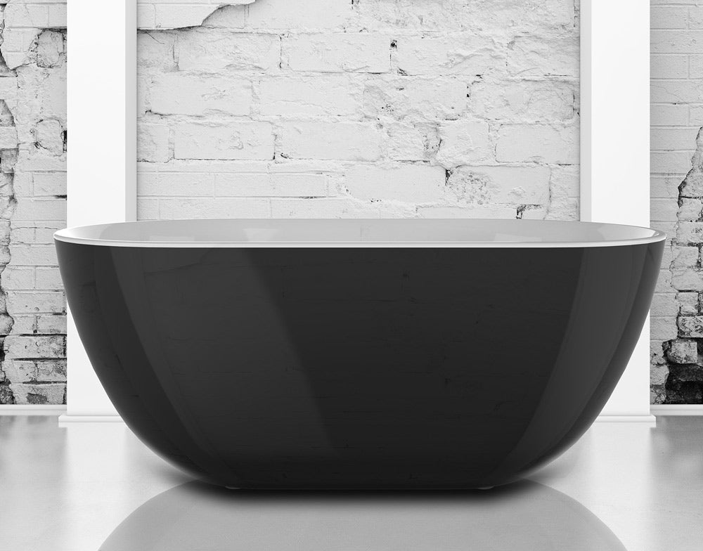 Mayfair Small Gloss Black Freestanding Bath 1500mm – Classical Baths
